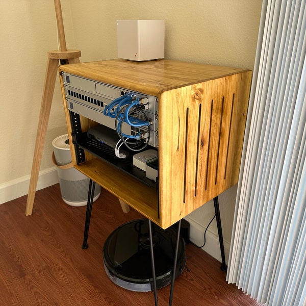 Studio Rack | 15” Depth | 16" Hairpin Legs | Solid Wood | Vents - Etsy