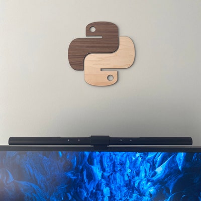 Python Logo Walnut & Maple Wall Decor - Etsy