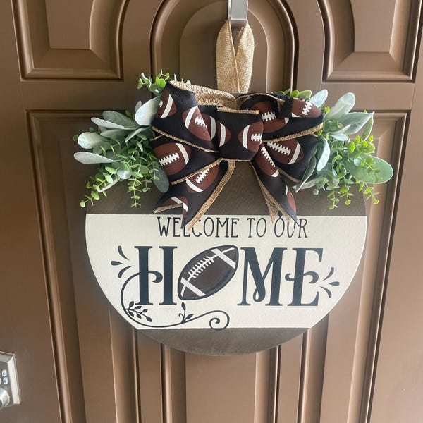 Football Front Door Decor | Football Sign | Sports Sign | Football ...