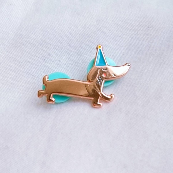 Sausage Dog Pin - Soft Enamel Teckel Pin, Copper Dachshund Badge, Dog ...