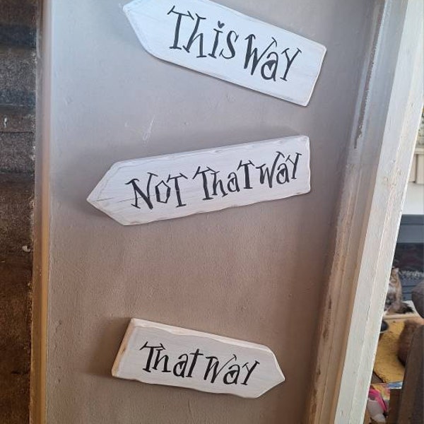 This Way That Way Not This Way Wonderland Fairytale Storybook Signpost ...