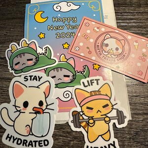 Kawaii Cat Workout Planner Stickers, Workout Reminders, Cute Planner ...