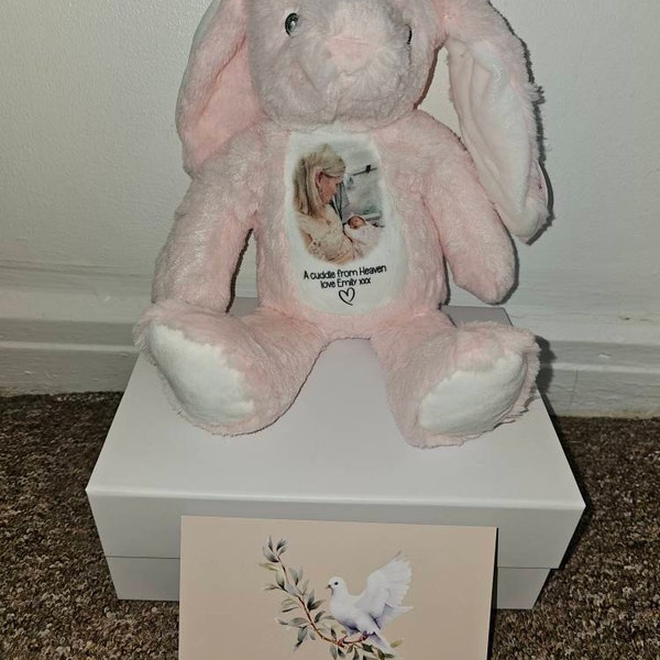 PERSONALISED ELEPHANT TEDDY, Personalised Baby Gift, Born in 2024 Teddy ...