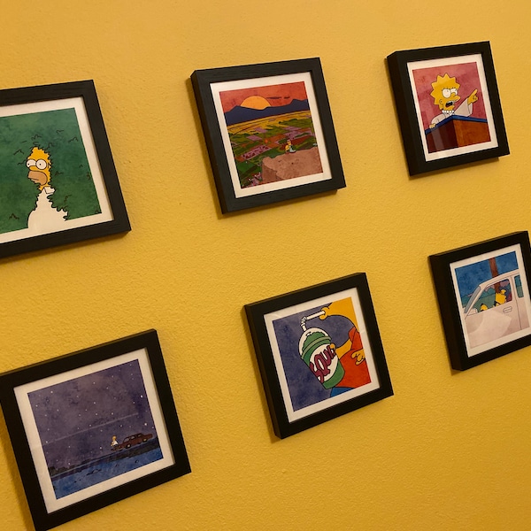 The Simpsons Homer Maggie Do It for Her Watercolour Print, Scenic ...