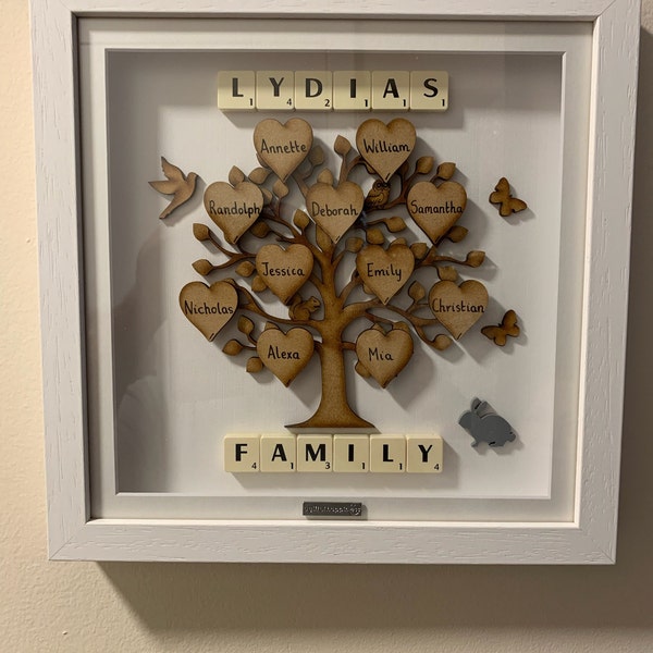 Our Family Personalised Family Tree Christmas Gift Frame Christmas Gift ...