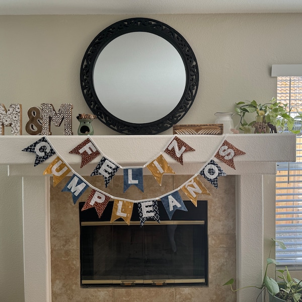 Custom Fabric Feliz Cumpleaños Happy Birthday Bunting Banner ...