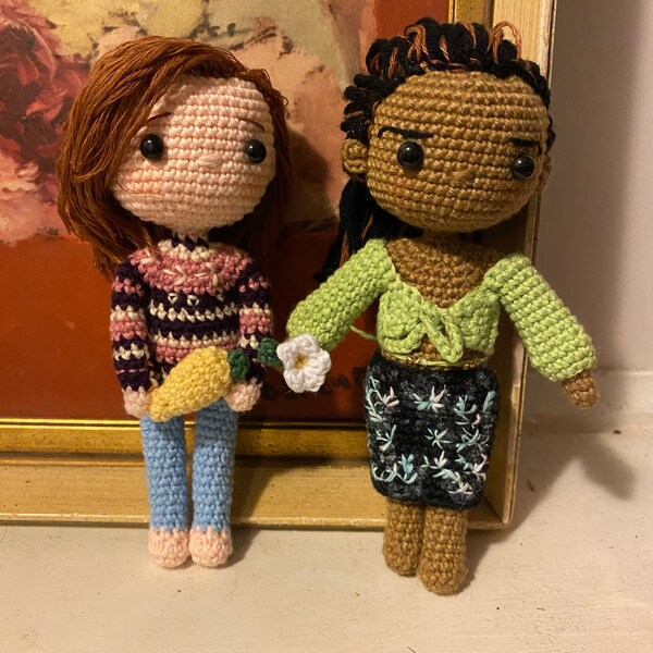 Couple Crochet Dolls, Stuffed Plush Couple, Valentine Crochet Gift ...