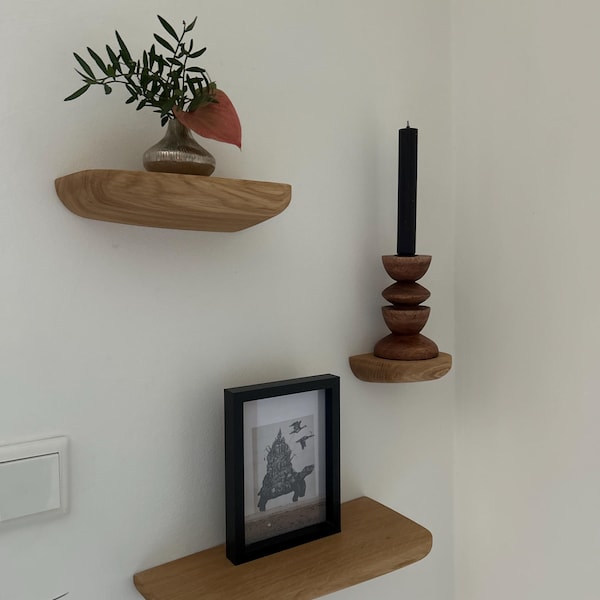 Wooden Floating Shelf, Small Wood Wall Shelves, Mini Wooden Shelf ...