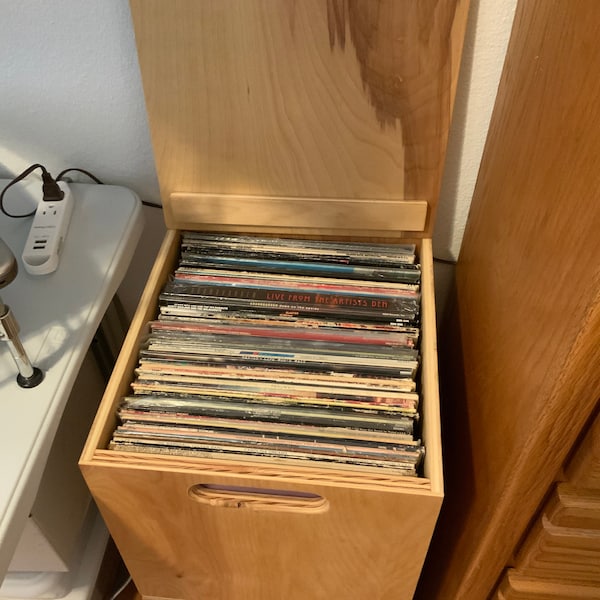 Vinyl Record Storage Cube - Vinyl LP Crate - for Vinyl LP Storage and ...