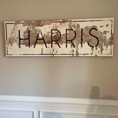 Family Name Sign Gift for Her Last Name Est Signs Modern - Etsy