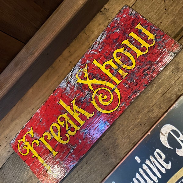 Circus Sign Fairground Old Vintage Style Fun Fair Sign. Wood It's Here ...