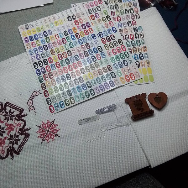 DMC Floss Vinyl Stickers. 8*14mm. Full Set / All Series DMC Embroidery ...