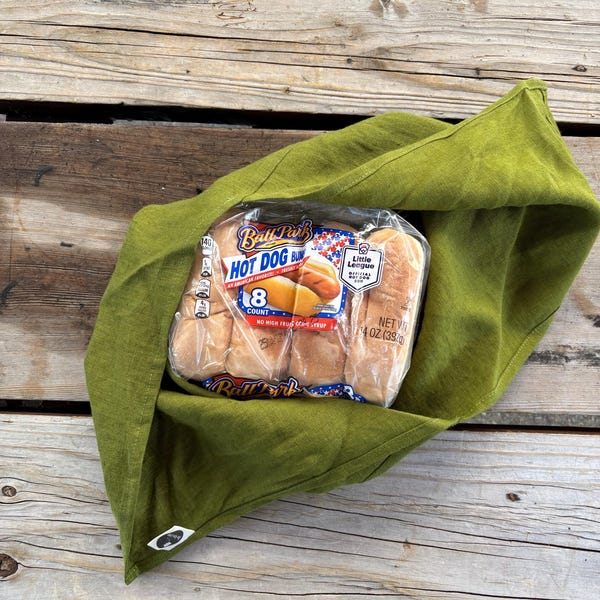 Linen Bento Bag, Natural Linen Bread Loaf Wrap Bag, Food Wrapping Bag ...