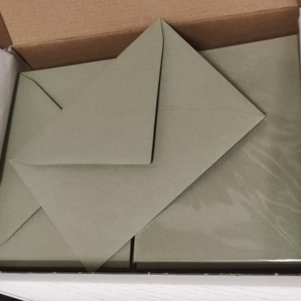 C6 Olive Envelope Greenery Invitation Envelope Minimalist Dark Green ...