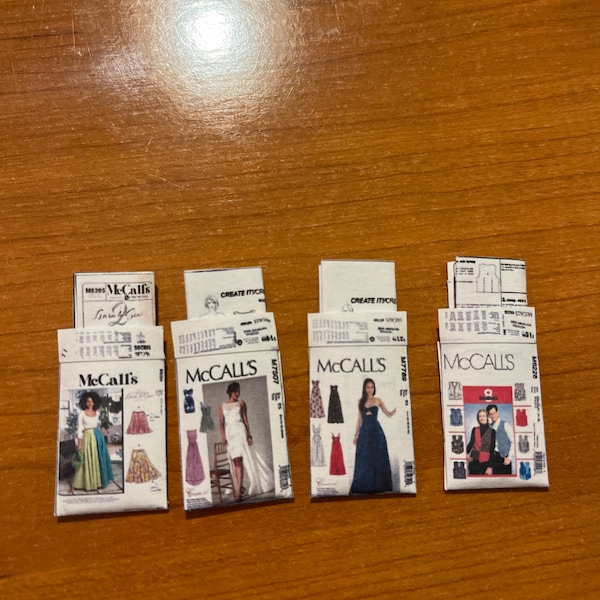 Miniature Sewing Patterns 1:12th Scale Sewing Pattern Sleeve and ...