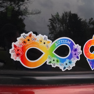Autism Sticker Neurodiversity Stickers Rainbow Infinity - Etsy