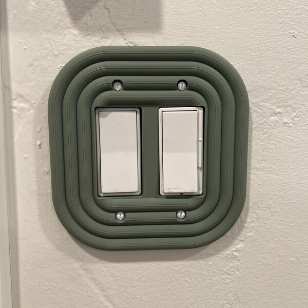 Mid-century Modern Oval Light Switch Cover Plate for Toggle Light ...