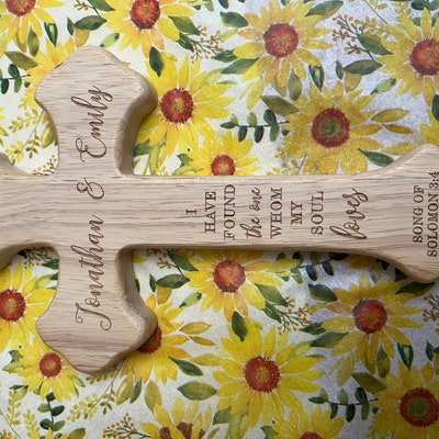 Our Wedding Day Personalized Wood Cross, Gifts for Wedding, Religious ...