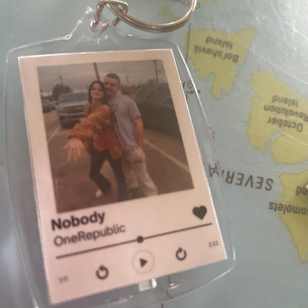 Personalized Polaroid Photo Keychain Custom Gift for Anniversary ...