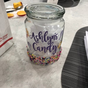 Custom Candy Jar, Personalized Candy Jar, Candy Themed Birthday, Candy ...