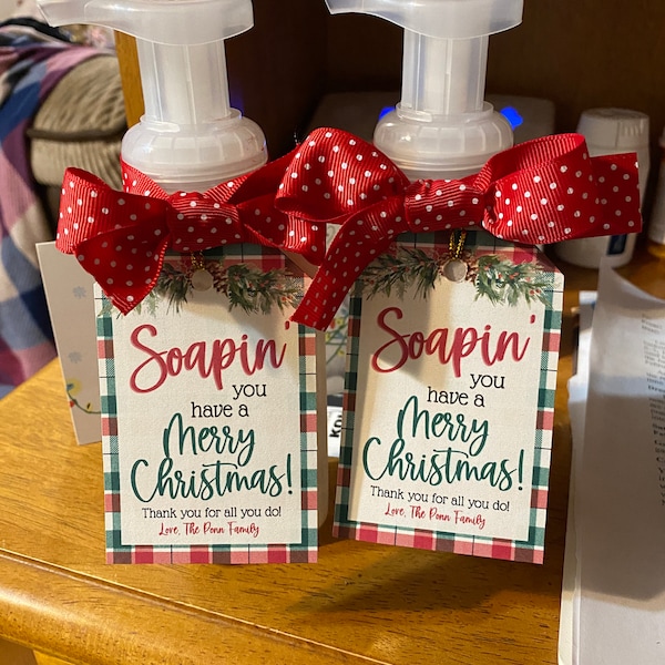 Soapin You Have a Merry Christmas Gift Tag Holiday Soap Tags Hand Soap ...