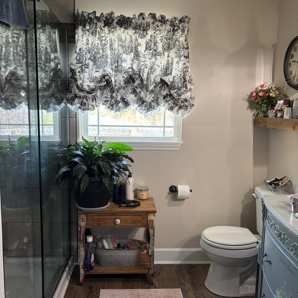 White or off White Balloon Valance With No Ruffle - Etsy