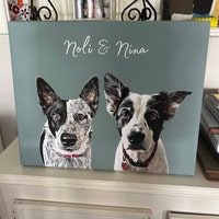 Custom Pet Portraits Using Pet Photo Personalized Digital Dog Portraits ...