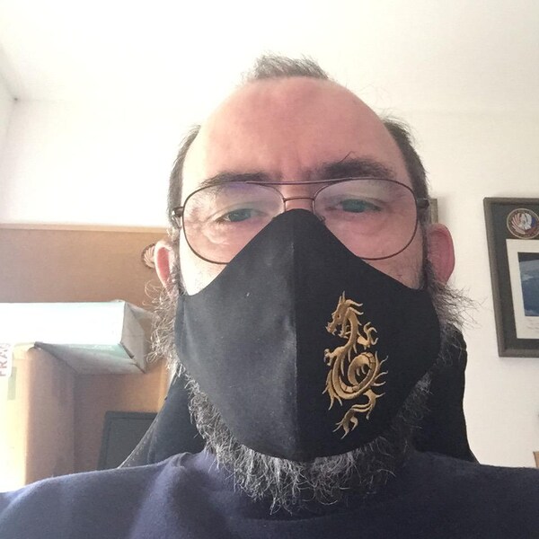 Custom Made Cotton Face Mask, Butterfly Embroidered, Unisex, Fashion ...