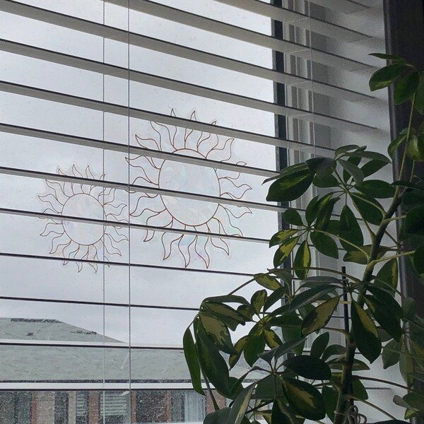 Sun Shaped Suncatcher, Window Sticker, Rainbow Maker, Static Cling ...