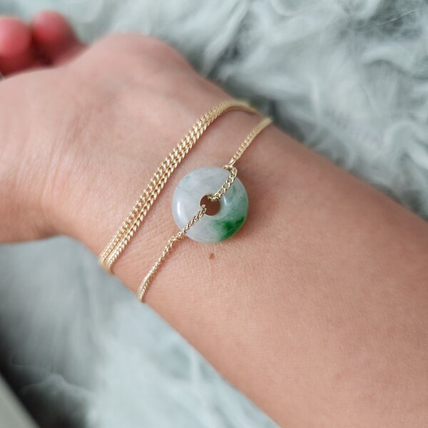 Dainty Grade A Burmese Icy Jadeite Jade Beaded Bracelet, Grade A Burma ...