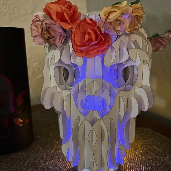 Skull Pop up PDF, SVG Template, Halloween Skull Sliceform Pop up SVG ...