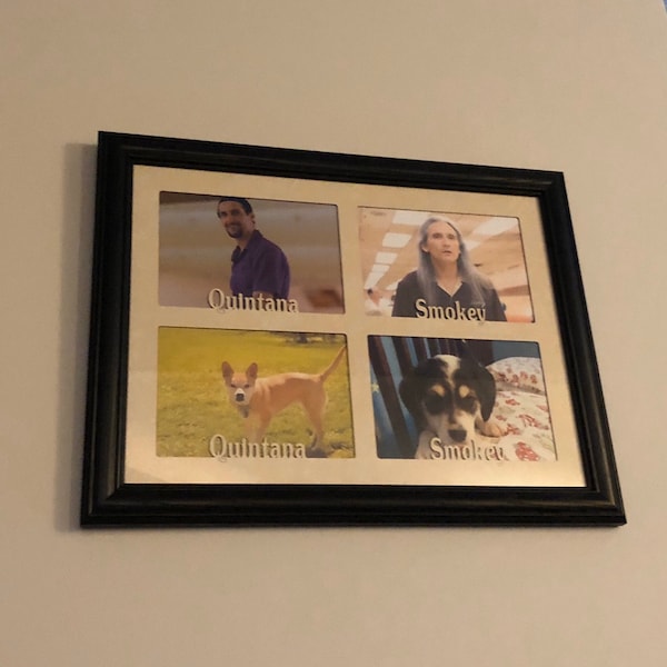 Quad Jumbo 5x7 Personalized Photo Frame ~holds Four Landscape 5x7 ...