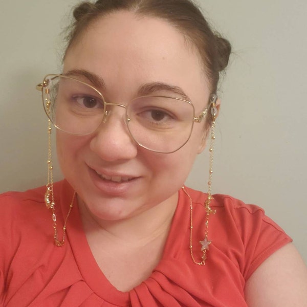 Goldsilverstar Glasses Chainplanet Glasses Chainsunglasses Chainchains For Spectacles
