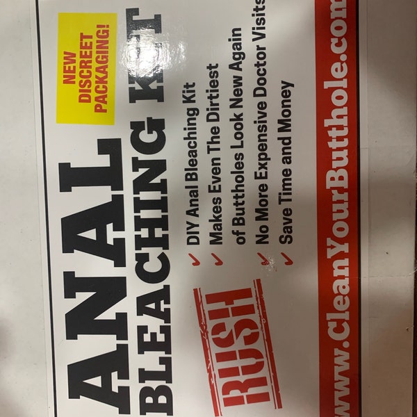 Anal Bleaching Kit Fake Product Box For Pranks Practical Jokes 2969