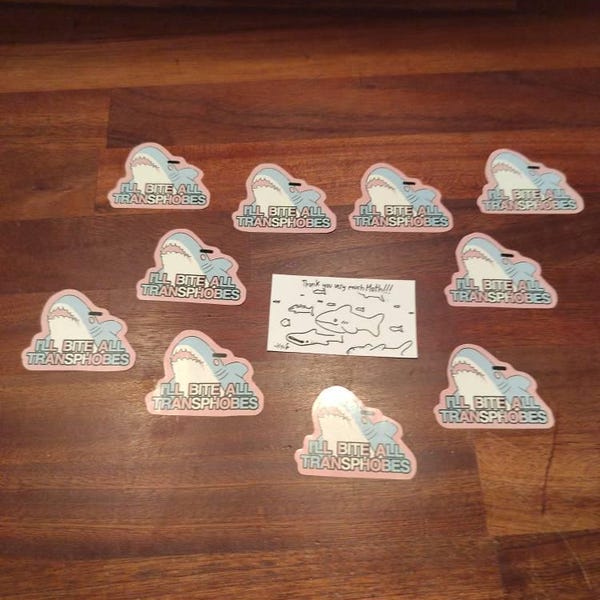 Blåhaj Trans - Trans Rights Sticker - Etsy