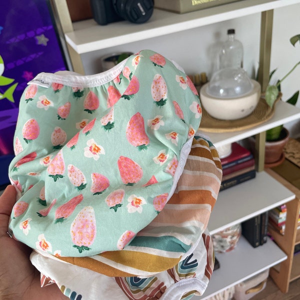 Eucalyptus and Greenery Newborn Cloth Diaper With Umbilical Cord Snap ...