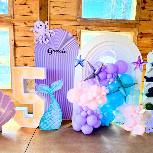 6 Piece Mini Backdrop Set - Mini Wood Rainbow, Wood Open Arch With ...