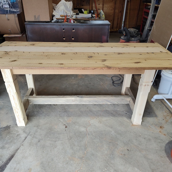 Mission Dining Table Legs (rustic Pine) Bench - Etsy