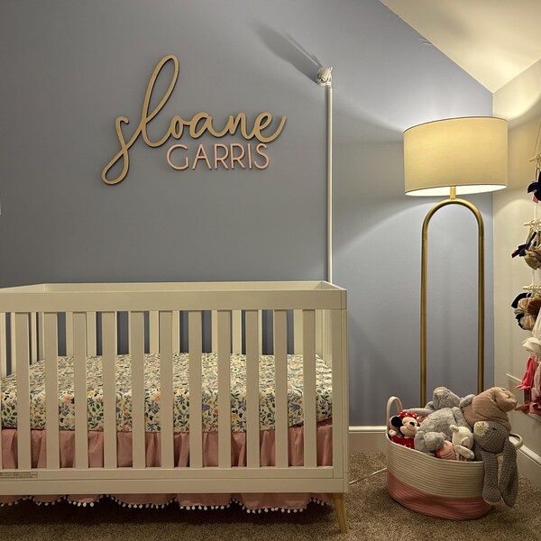Nursery Name Sign Nursery Decor Wooden Name Cutout Personalized Nursery ...