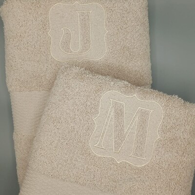 Embossed Monogram Towel Machine Embroidery Designs A-Z Assorted Sizes ...