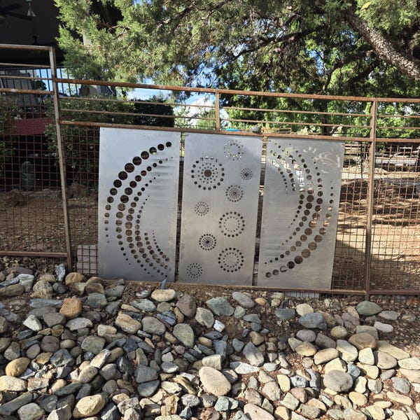 Outdoor Privacy Screens | Circle Pattern Decorative Screens | Large ...