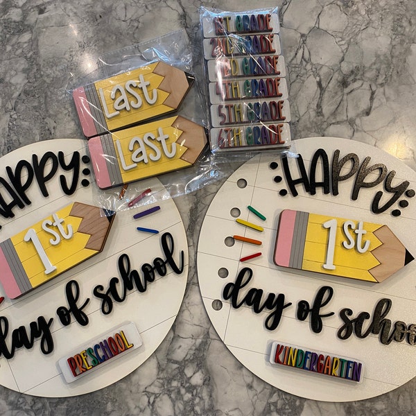 Interchangeable First Day of School Sign, 100th Day of School School ...