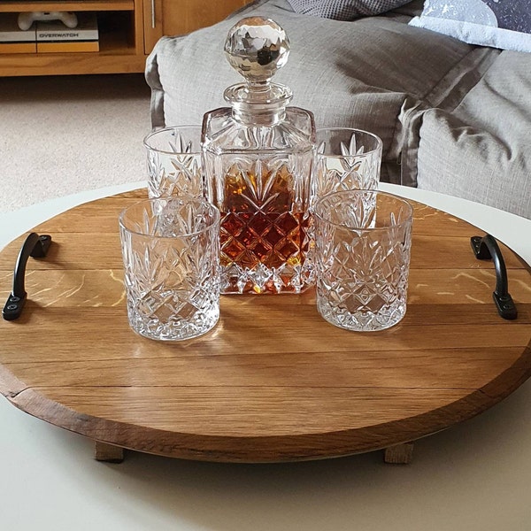 Whisky Barrel Serving Tray. Solid Oak. Scottish Gifts, Handmade in ...
