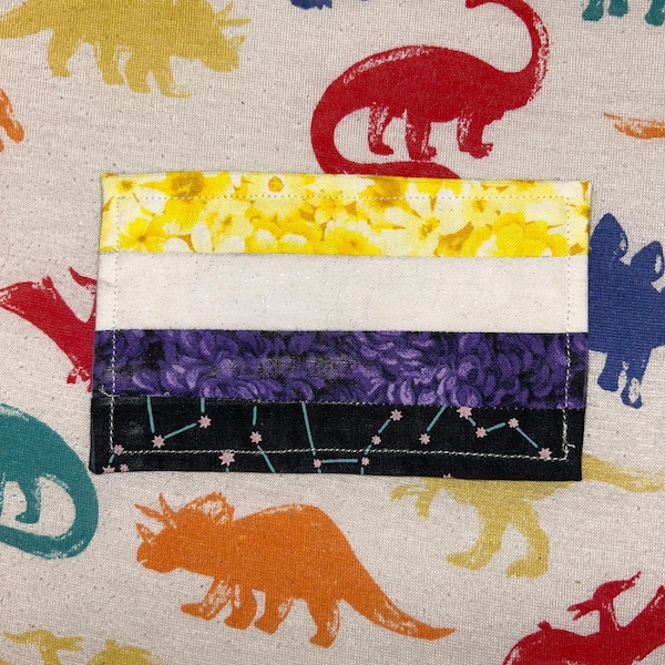 Pride Flag Patch: Handmade LGBTQ Queer Pride Patterned Calico Cotton ...