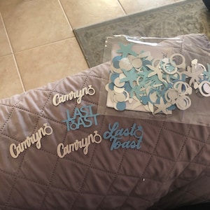 Personalized Confetti W/ 2 Names 100 Pcs she Said Yes Confetti ...