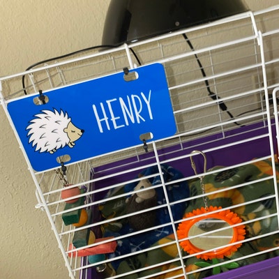 Personalized Hedgehog Name Plate / Hedgehog Sign / Cage Accessory ...