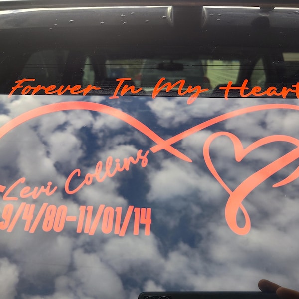 In Memory Car Decal, Memorial Window Decal, in Loving Memory Car ...