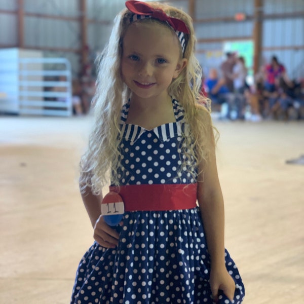 50s Dress, 50s Outfit, Pageant Wear, Patriotic Dress, 4th July Dress ...