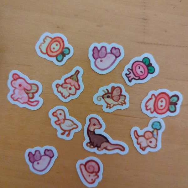 Series 1: Tiny Animal Friends Sticker Set of 11 / Mini Animal Stickers ...