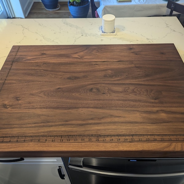 Walnut Dough Board/ Hardwood Cutting Board With Lip/housewarming ...